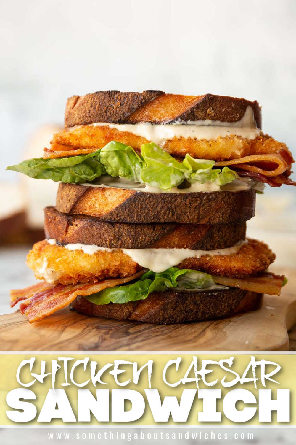 Crispy Chicken Caesar Sandwich | Something About Sandwiches